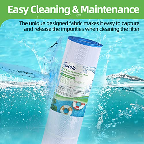PUROFLO YPS-PCC105 Pool Filter Replace for Pentair CCP420, 178584, Unicel C-7471, 817-0106,R173576, 817-0106, Filbur FC-1977, Pentair Clean & Clear Plus 420 Cartridge, 105 Sqft, 4 Pack