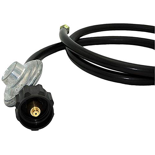 2PCS QCC1 Low Pressure Propane Regulator with 5 ft Hose for Most LP Gas Grill, Heater, Turkey Fryer, Burner, Cooker, Fire Pit etc