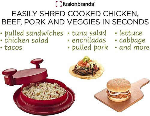 YAOTIANSF Chicken Shredder Quick Separation Ergonomic, Alternative to Bear Claw Meat Claws, for Pulled Pork Beef Barbecue Food, Environmental Protection Shred Machine Claws Tool Red 7.8inRed