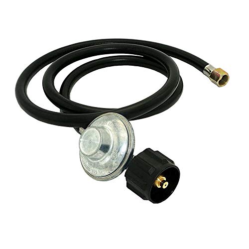 2PCS QCC1 Low Pressure Propane Regulator with 5 ft Hose for Most LP Gas Grill, Heater, Turkey Fryer, Burner, Cooker, Fire Pit etc