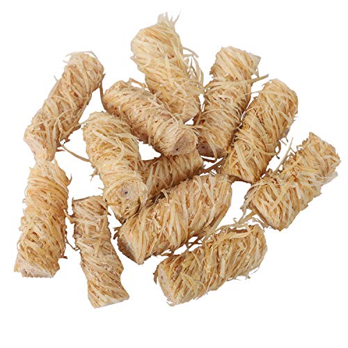 KINJOEK 72 Count Fire Grill Charcoal Starters, Eco Friendly Wood Wool Flame Fire Starters Great for Lighting Fires in BBQ, Chimney Starter, Stoves, Barbecue Grills, Kamados Primo Smokers, Natural