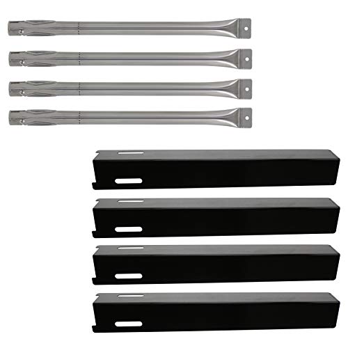 Hisencn Repair kit Grill Parts for Perfect Flame GSC3318, GSC3318N Gas Grill, Replacement Stainless Steel Straight Burner Tube Flavorizer Bar, Porcelain Steel Heat Plate Tent Shield