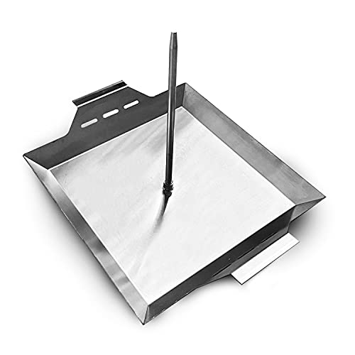 GRILLVANA Stainless Steel Vertical Skewer for Tacos Al Pastor, Shawarma, Kebabs- BBQ Grilling Accessory w/ 2 removable spikes (8.5” and 12”)- Use on Charcoal Grills or Stove- Handles, No Drip Plate