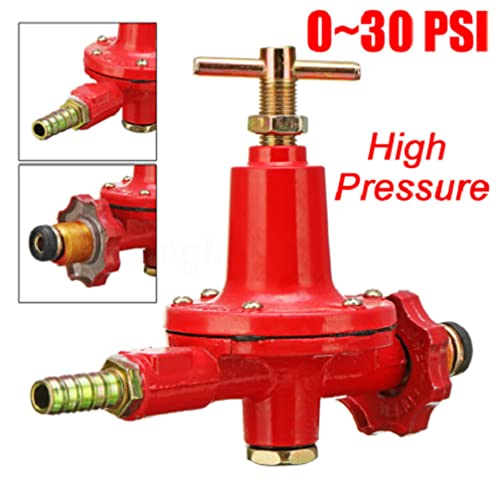 0-30PSI Adjustable High Pressure Propane Regulator for LP Gas Outdoor BBQ Burner Fryer Valve