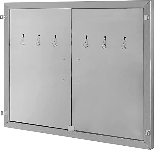 S7 Outdoor Kitchen Doors, 31W x 24H Inch, BBQ Door Stainless Steel Wall Construction Vertical, Outdoor Kitchen Door for BBQ Island, Grilling Station, Outside Cabinet