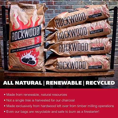 Rockwood, Lump Charcoal 100% Missouri Hardwood, 160 Ounce
