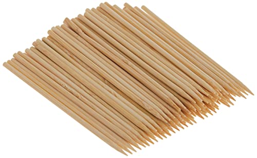 HIC Harold Import Co. HIC Bamboo BBQ, Kabob and Grill Skewers, 4-Inches Long, Set of 100, 4 Inch, Brown