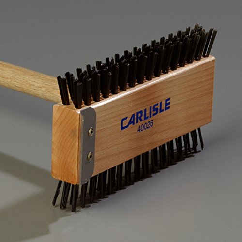 SPARTA 4002600 Stainless Steel Grill Brush, Grill Scraper With Long Handle For Commercial Cleaning, Kitchens, Restaurants, Bathrooms, 30 Inches, Brown