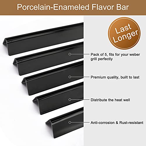 Criditpid 7535 7534 21.5'' Porcelain-Enameled Flavorizer Bars for Weber Spirit 200 Series, Spirit E210, S210, Spirit 500, Genesis Silver A Grills with Side Control, Parts for Weber Spirit E210