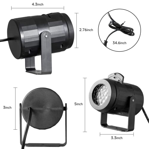 Callenbach Christmas Projector Lights, Snowflake Projector Rotating Christmas Snowfall Lights with 2 Film for Christmas Holiday Party Garden Indoor & Outdoor Decorations