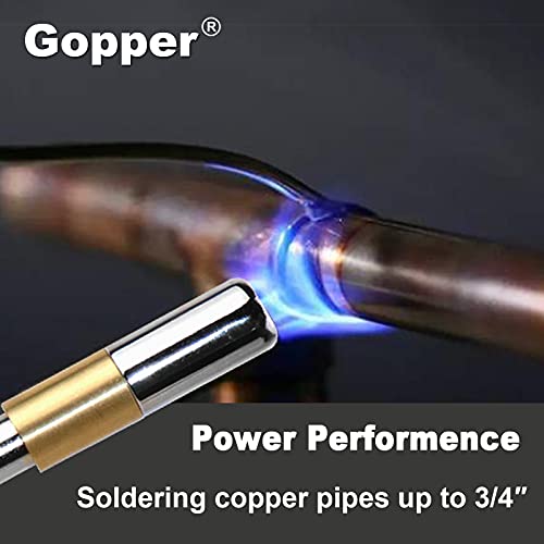 High Intensity Propane Torch Head, Trigger Start Mapp/Map Gas Torch with Self Ignition & Brass Knob, Pencil Flame Welding Torch Fuel by MAPP, MAP/PRO and Propane gas(CSA Certified )