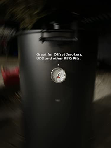 LavaLock® 3" Adjustable Gas Charcoal Smoker Pit Grill BBQ Thermometer Electric Heavy Duty Stainless 2.5" stem