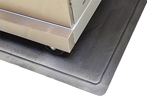 Diversitech Outdoor Gas Grill BBQ & Fire Pit Mat 48" x 30" - Protects Decks & Patios - 10 Year Warranty, Black
