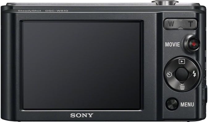 Sony Cyber-Shot DSC-W810 Digital Camera (Black) (DSC-W810/B) + 2 x NP-BN1 Battery + 2 x 64GB Card + Corel Photo Software + Case + Charger + Card Reader + Flex Tripod + Cleaning Kit + More (Renewed)