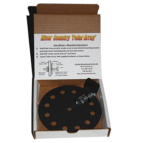 6" Polar Array BBQ Grill, Smoker or Pit Air Venting Damper Kit