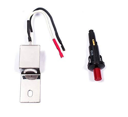 69956 41862 Grill Burner Tube Replacement for Weber Q200 Q220 Q2000 Q2200,and 80462 Ignitor Kit Replacement for Weber Q100 Q200 Gas Grill