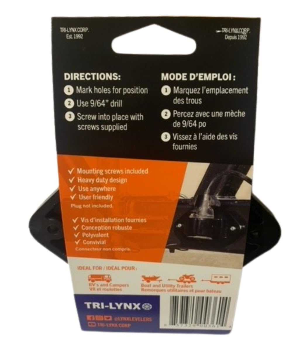 Tri-Lynx 8200B Lynx Stay-Put Plug Holder, Black