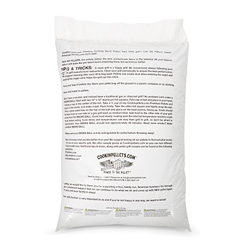 CookinPellets Premium Hickory Grill Smoker Smoking Wood Pellets, 40 Pound Bag Bundle with CookinPellets 40 Lb Perfect Mix Hickory, Cherry, Hard Maple, Apple Wood Pellets