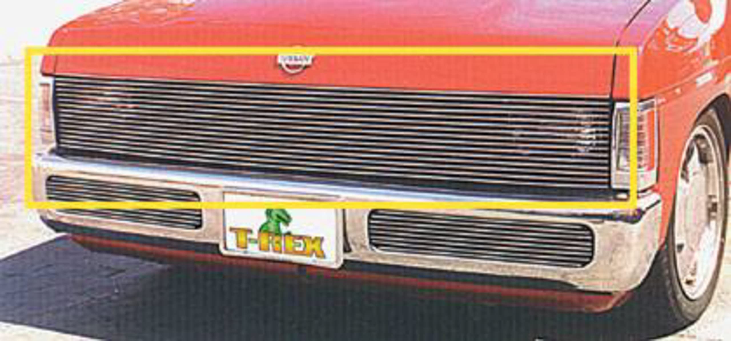 Compatible with Nissan (1986-1997) Hardbody Billet Phantom Grille, Polished, 1 Pc, Insert - PN #20771
