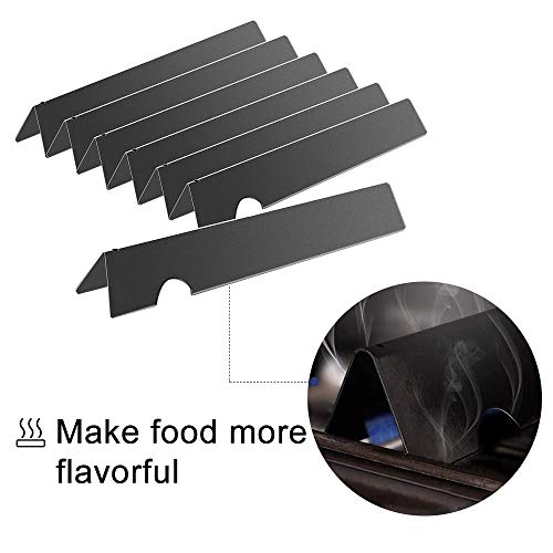 Outspark 66033 Grill Flavorizer Bars for Weber Genesis II E-410/LX E-440 S-440 Series Gas Grills,Replacement Parts for Weber Genesis II 400 Series,66796 66030 Flavor Bars(7 Pack Porcelain Enameled)