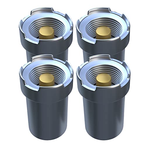 4 Pack 510 Thread Magnetic Ring Adapter Gold Thread Magnetic Adapter 510 Magnetic Connector Premium Brass Magnetic Connector Extension(Silver)
