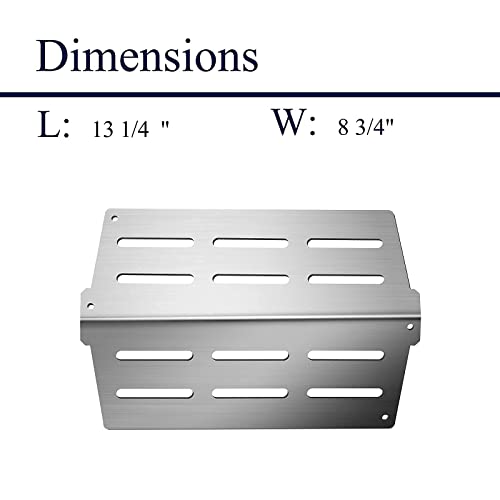 Boloda 13 1/4" Heat Deflector and 17.5" Flavorizer Bars Replacement for Weber 7620 7622, Genesis 300 Series E310 E330 S310 S320 EP/CEP-310 EP/CEP-320 EP/CEP-330 with Front Control Knobs 2011 & Newer