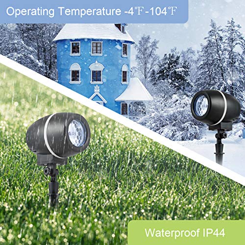 Tangkula Christmas Snowflake LED Projector Lights, Rotating Snowfall Projection with Remote Control, Outdoor Landscape Decorative Lighting for Christmas, Holiday, Party, Wedding, Garden, Patio