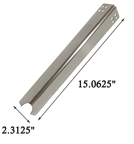 Shengyongh SS99441 (6-Pack) SS14081 (6-Pack) Stainless Steel Heat Plate and Burner Replacement for Brinkmann 810-6680-S Brand Gas Grill