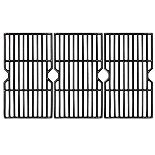 Hongso 16 15/16" Porcelain Coated Cast Iron Grill Grates Cooking Grid Replacement for Charbroil Advantage 463343015, 463344116, Kenmore, Broil King Gas Grill, G467-0002-W1, 3-Pack, (PCF123).