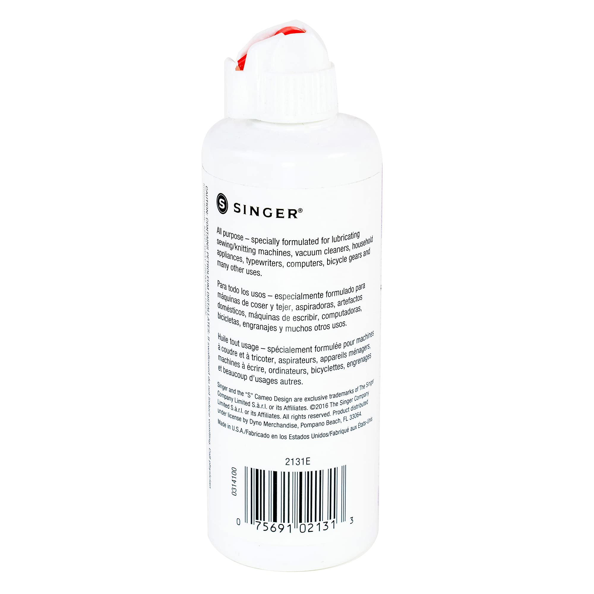 SINGER 2131E All Purpose Machine Oil, 4-Fluid Ounces