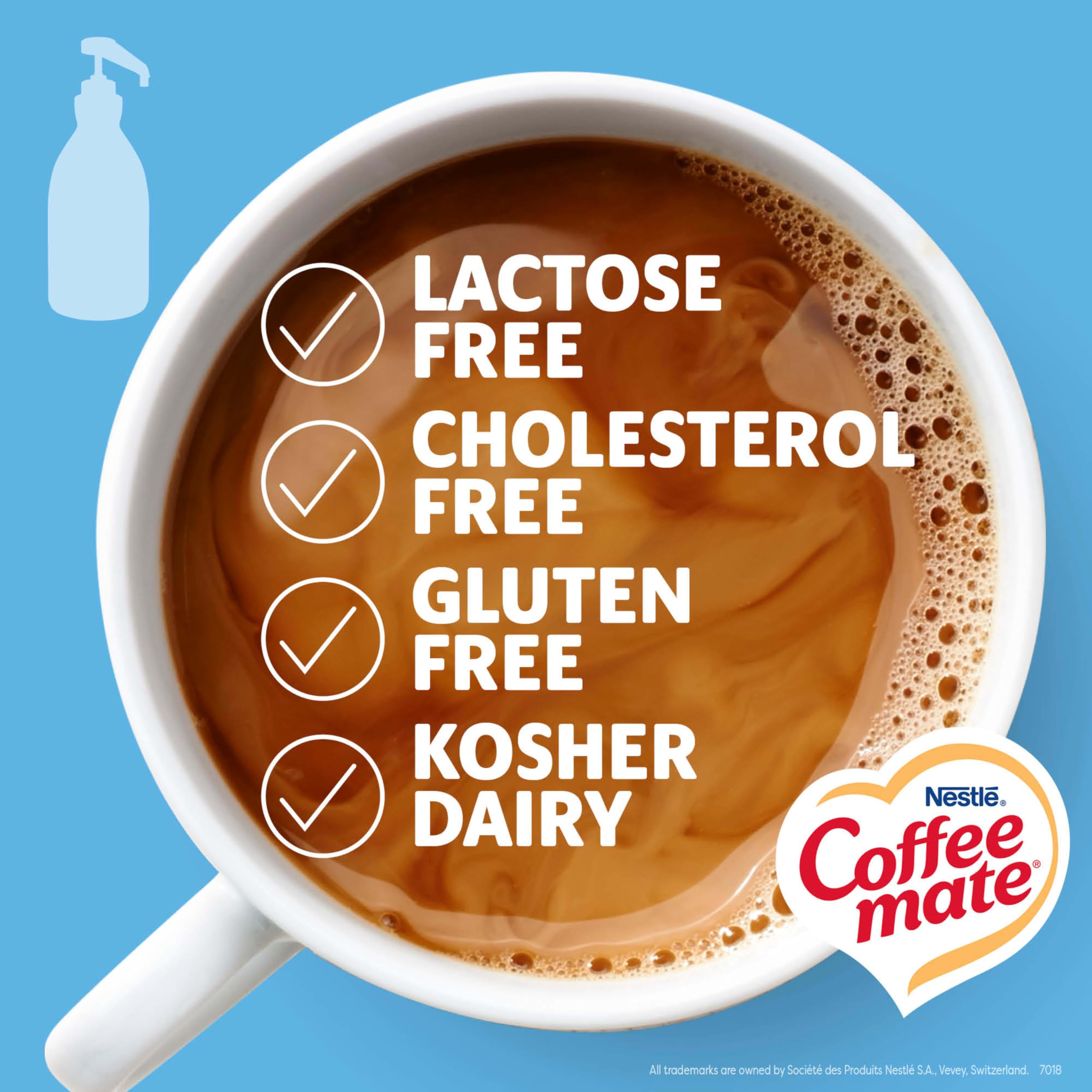 Nestle Coffee mate Coffee Creamer, French Vanilla, Concentrated Liquid Pump Bottle, Non Dairy, No Refrigeration, 50.7 Fl. Oz (Pack of 2)