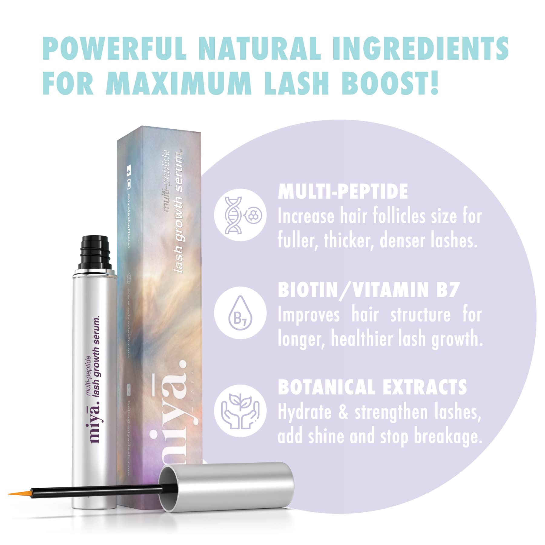 MIYA LASH | Lash Luxe Bundle | Keratin Lash Lift Kit & Eyelash Serum for Thicker, Longer Lashes | Ultimate Lash Booster