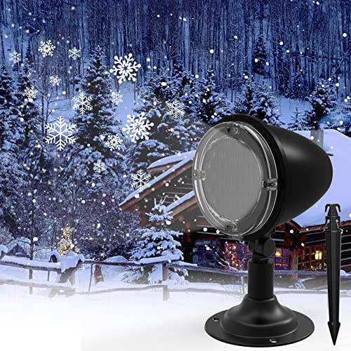 Snowfall LED Light Projector, Outdoor Christmas Snowflake Lights Projector, Sanwsmo Christmas LED Projector Lights, Landscape Decorative Lighting for Holiday Garden Party Decoration