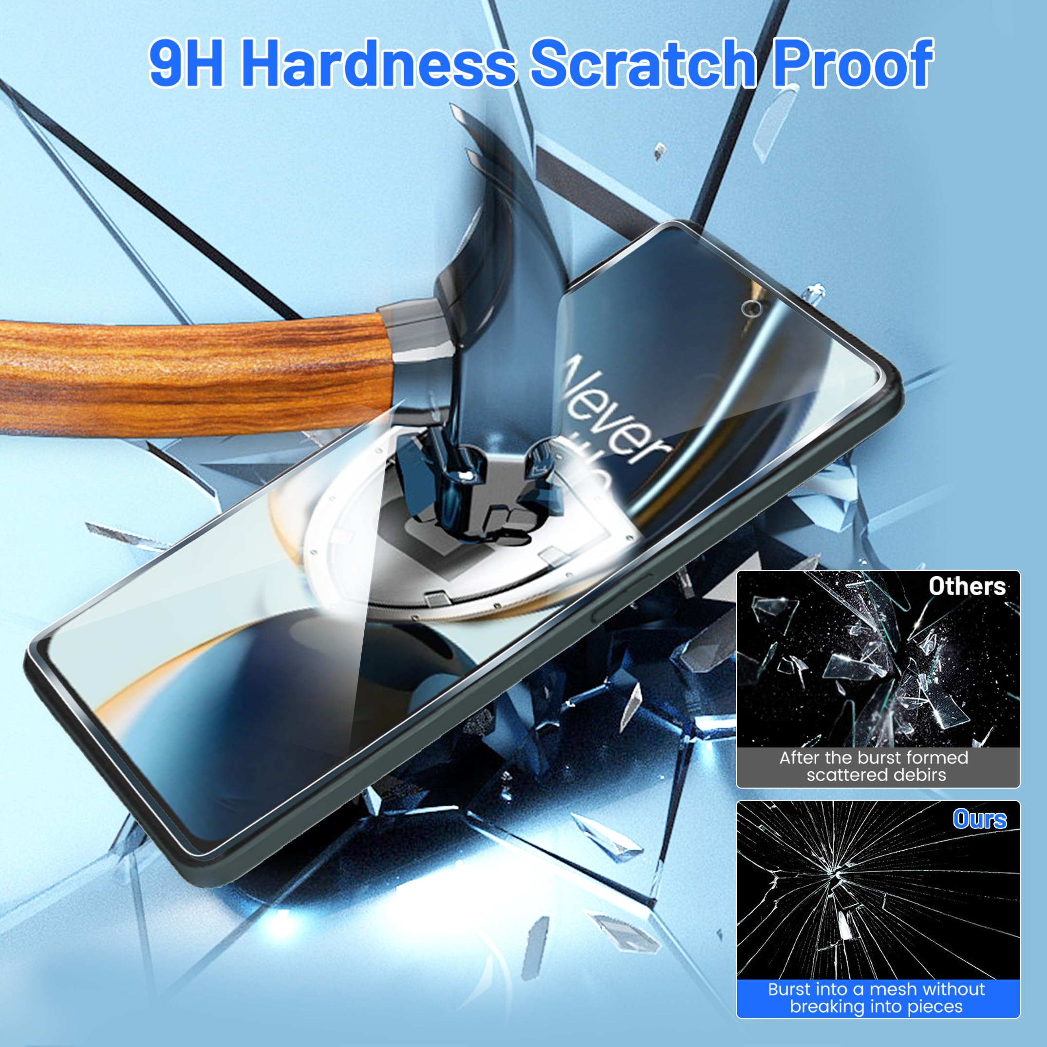 TQLGY 3 Pack Screen Protector for OnePlus Nord N30 5G with 3 Pack Camera Lens Protector, Ultra HD Tempered Glass, 9H Hardness, Anti-Scratch, Bubble Free, Easy Installation, Case Friendly