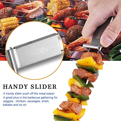 Bnlife Barbecue Skewers Stainless Steel for Grill Outings Cooking Tools，8-Pack set 13" BBQ Shish Kabob Skewer Sticks