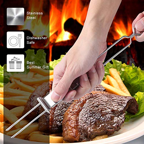 Bnlife Barbecue Skewers Stainless Steel for Grill Outings Cooking Tools，8-Pack set 13" BBQ Shish Kabob Skewer Sticks