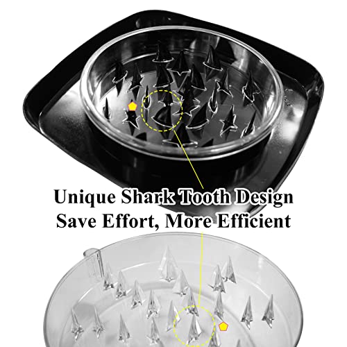 Chicken Shredder,Meat Grinder Alternative to Bear Claws Meat Shredder,Upgraded Non-Slip Larger Sharper Shark Fin Patent Design,Suitable for Pulled Pork, Beef and Chicken-Dishwasher Safe (Black)