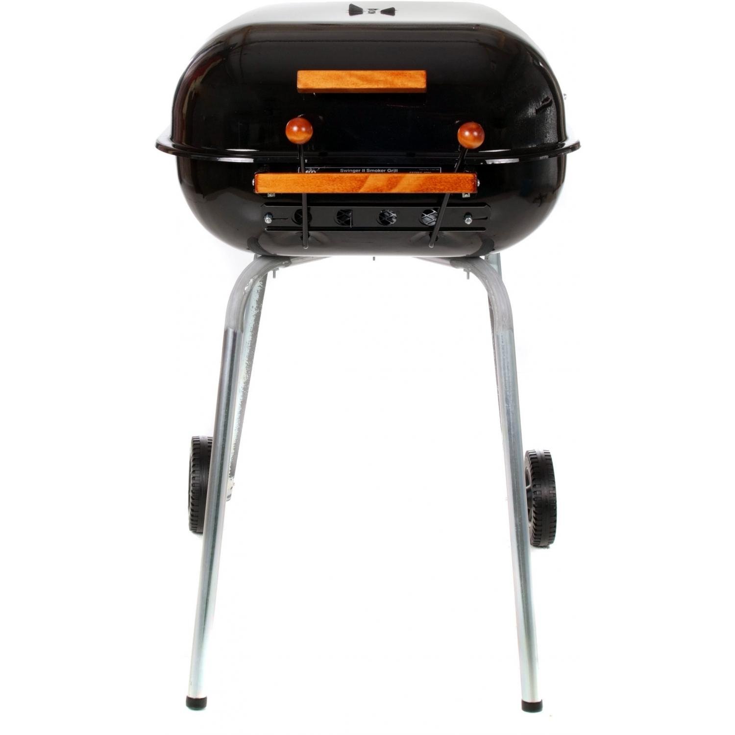 Americana The Swinger with an adjustable six-position cooking grid in black