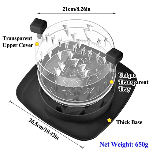 Chicken Shredder,Meat Grinder Alternative to Bear Claws Meat Shredder,Upgraded Non-Slip Larger Sharper Shark Fin Patent Design,Suitable for Pulled Pork, Beef and Chicken-Dishwasher Safe (Black)