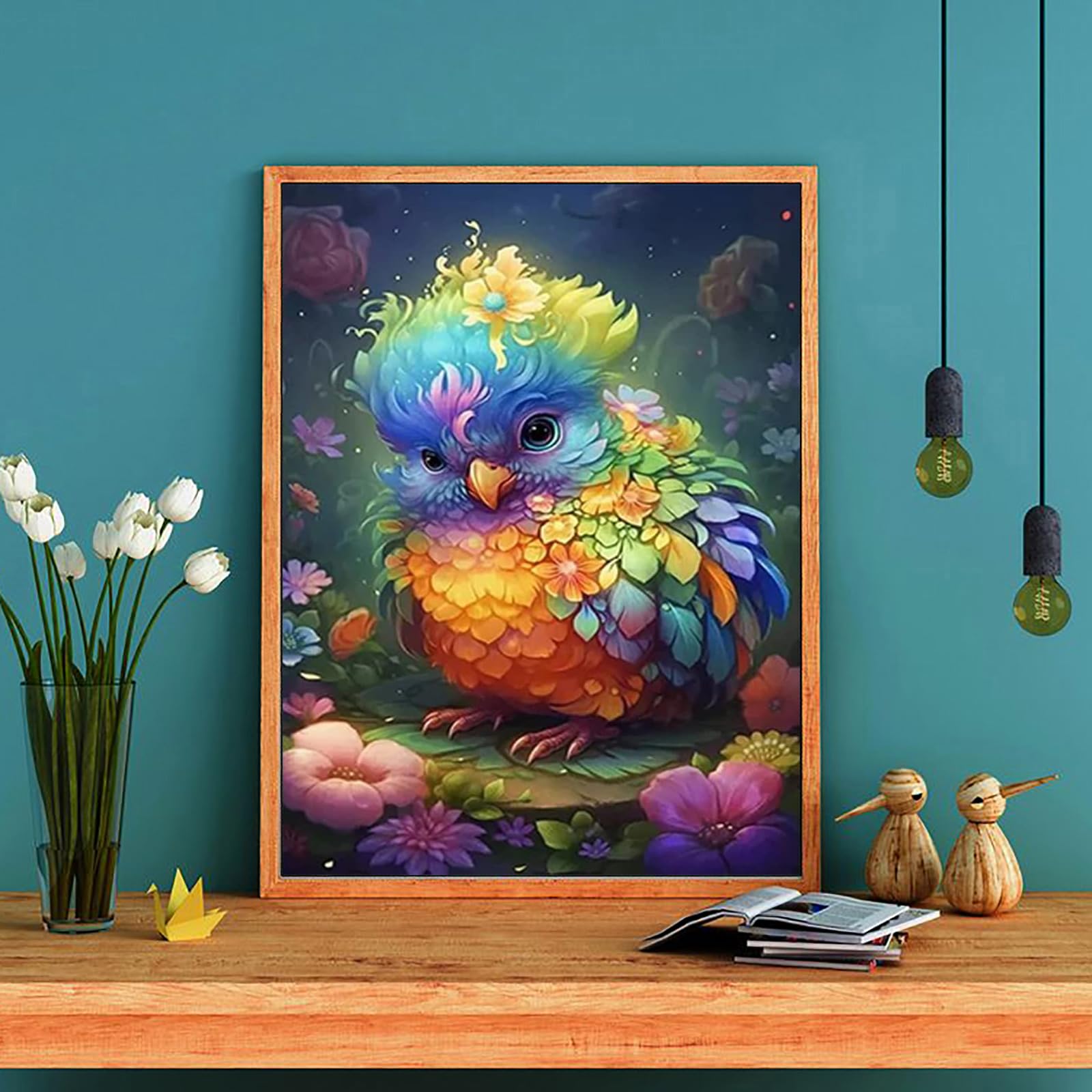 AIBOERL Diamond Painting Kits for Adults, Parrot 5D Diamond Art Kits, Full Drill DIY Crafts for Adults Home Wall Decor Gift Diamond Dots [11.8x15.7inch]