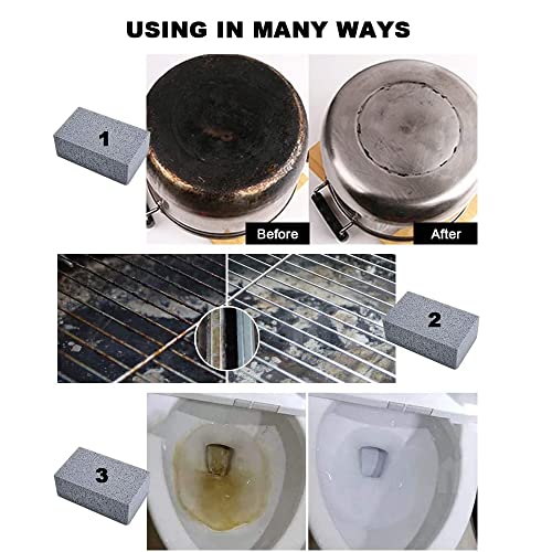Magic Blackstone Griddle Scraper,4 Pack Gray Stone Cleaning Block Clean Brick for Grill, Removing Stains BBQ,Pool, Racks, Baking Steel, Oven, Flat Top Cookers, Utensils, Exfoliation Dead Skin, Toilet