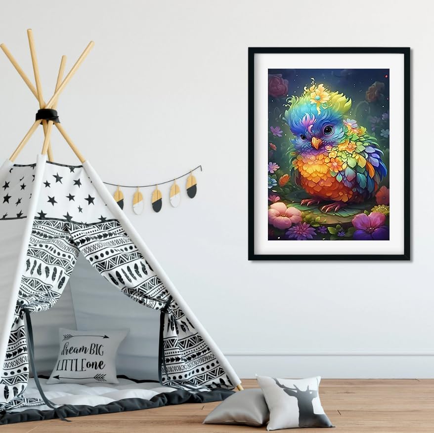 AIBOERL Diamond Painting Kits for Adults, Parrot 5D Diamond Art Kits, Full Drill DIY Crafts for Adults Home Wall Decor Gift Diamond Dots [11.8x15.7inch]