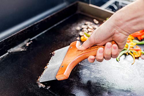 Blackstone Deluxe Spatula Griddle Kit (6-Piece) with Stainless Steel Tongs, Grill Hamburger Flipping Spatulas, BBQ Scraper, Batter Dispenser & Mixer Bottle, 5069, Grilling Tools & Accessory