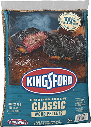Kingsford Classic Wood Pellets, 100% Natural Hickory, Oak and Cherrywood Hardwood Pellets for Grilling 5 Pounds (Package May Vary)