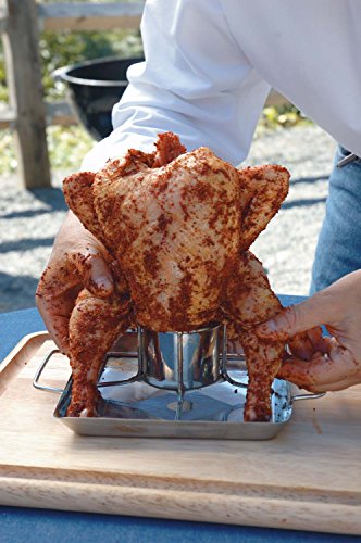 Steven Raichlen SR8016 Best of Barbecue Beer-Can Chicken Roaster Rack, Stainless Steel