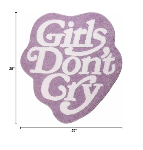 Girls Don't cry Custom Rug Room, Decor, Y2K (Pink)