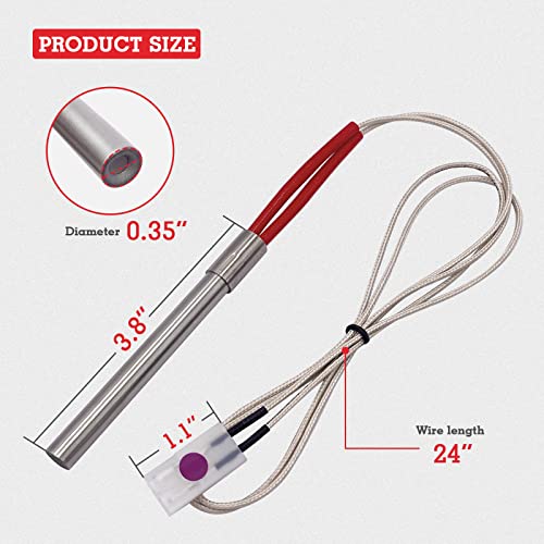 SUNKISTCOOK Igniter Hot Rod Replacement Kit Fit for Traeger Pellet Grills, Heating Element Igniter Replacement Parts Also Compatible with Pit Boss 820 Grills