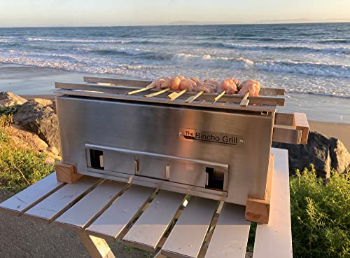The Bincho Grill MG-168 Yakitori Tabletop Charcoal Griller-Mini Japanese Style Hibachi