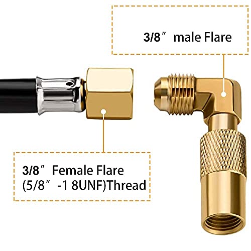 Eazy2hD 20FT RV Quick Connect Propane Hose with 1/4" Quick Plug Propane Elbow Adapter, Propane Extension Hose for Blackstone 17"/22" Griddle, RV Quick-Connect Kit(with Buckle Velcro + Sealing Tape)