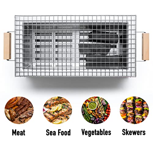 The Bincho Grill MG-168 Yakitori Tabletop Charcoal Griller-Mini Japanese Style Hibachi